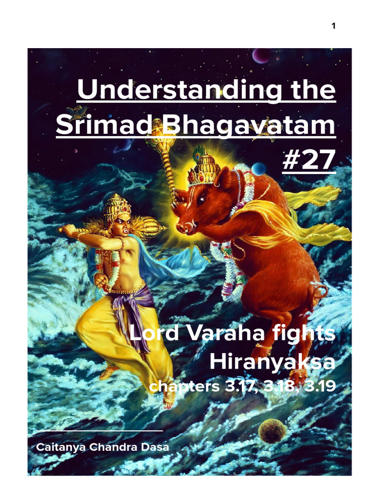 Understanding The Srimad Bhagavatam #27 | PDF | Hindu Mythology
