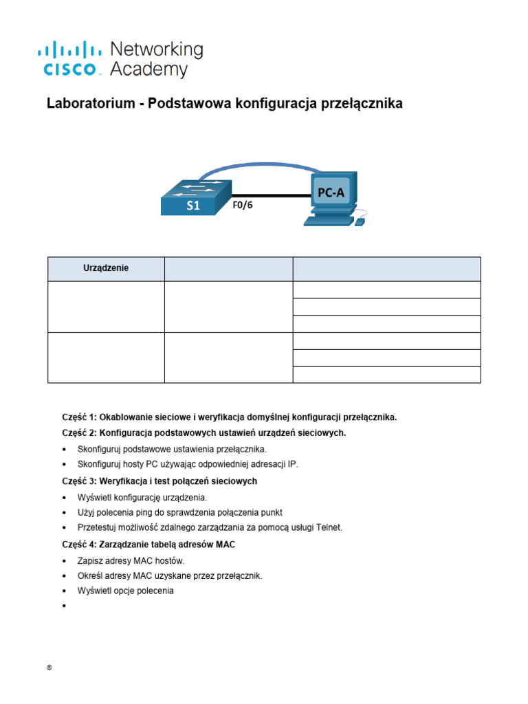 1.1.7 Lab - Basic Switch Configuration | PDF
