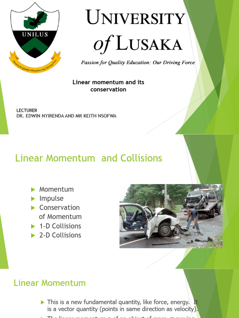 013 Lecture 12 Part 1 (Linear Momentum) | PDF | Collision | Momentum