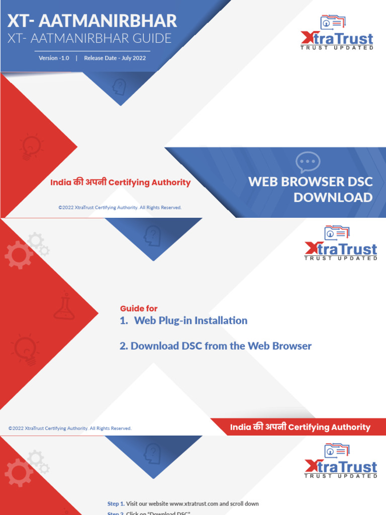 Downloading XtraTrust DSC Guide | PDF | Web Software | Communication ...