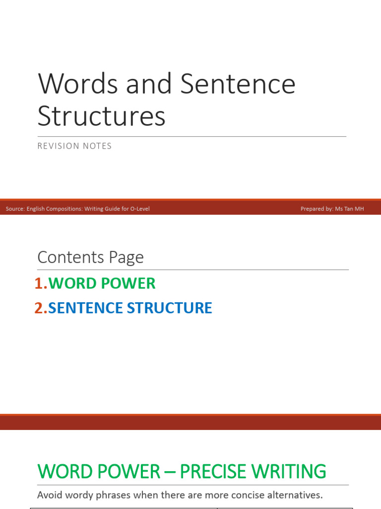Mastering Word Power & Sentence Structure | PDF | Sentence (Linguistics ...
