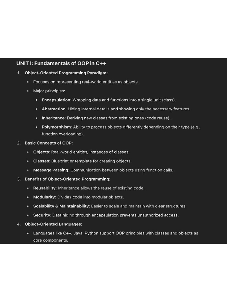 OOPS Cheat Sheet | PDF