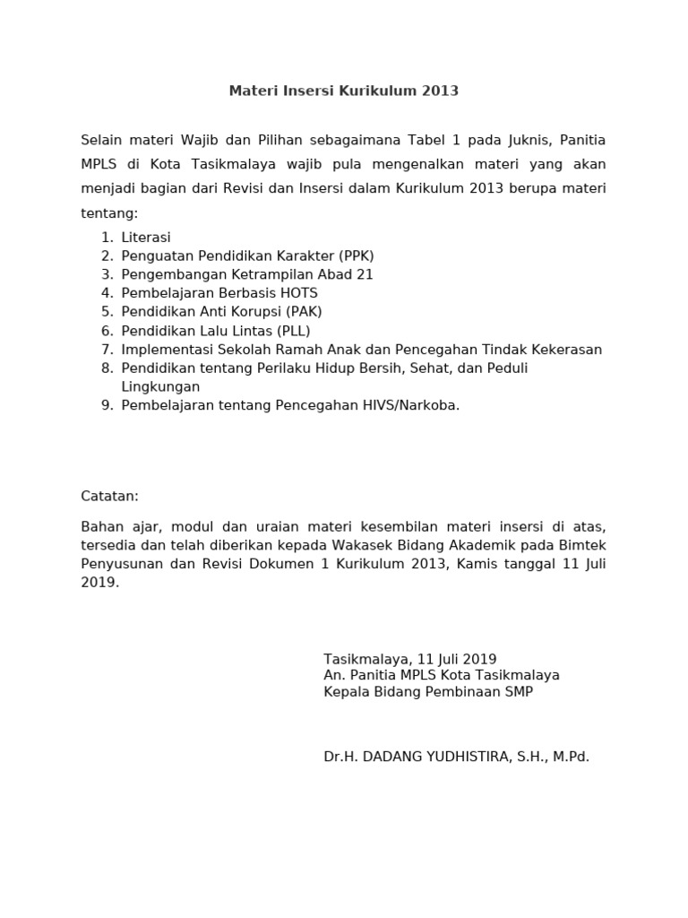 2019-Materi 9 MPLS-Insersi Dalam Pembelajaran | PDF