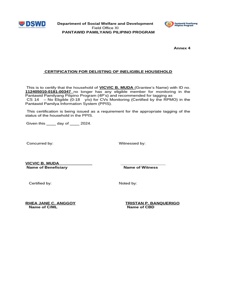 Annex 4 Template - Word File | PDF