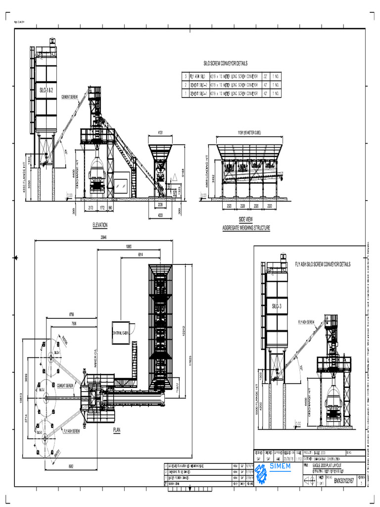 Simem Batching Plant Layout | PDF