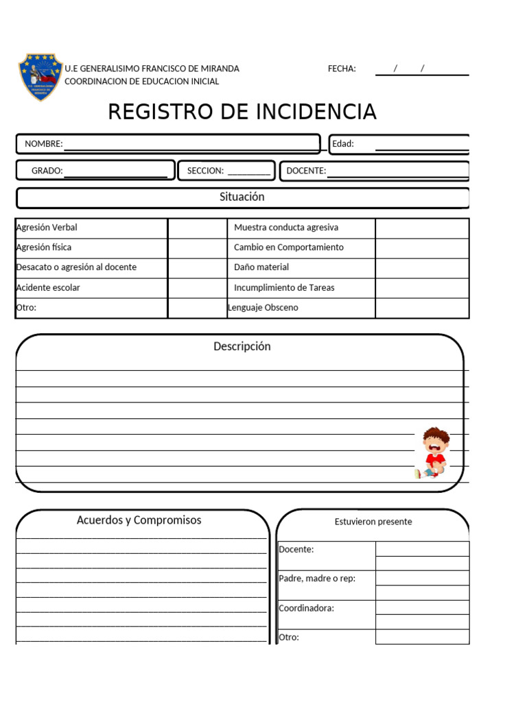 Registro de Incidencias | PDF