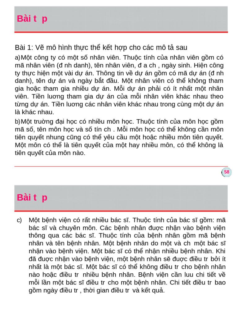 BaiTapERD-đã G P | PDF