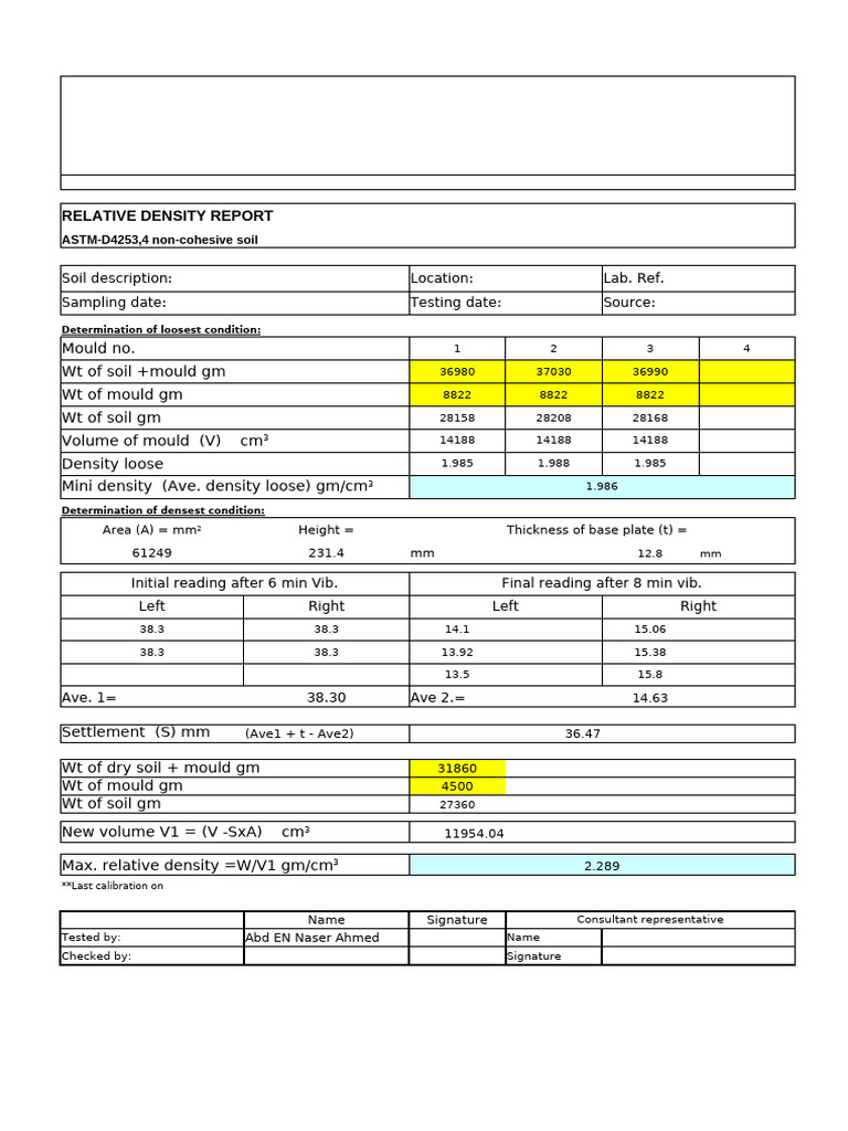 Relative Density Large Mold | PDF | Density | Nature