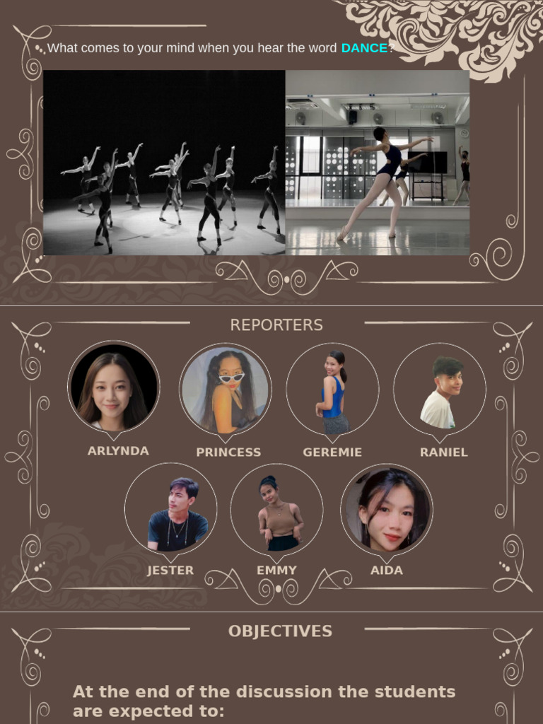 GROUP-1-P.E-REPORTING. | PDF | Dances | Choreography