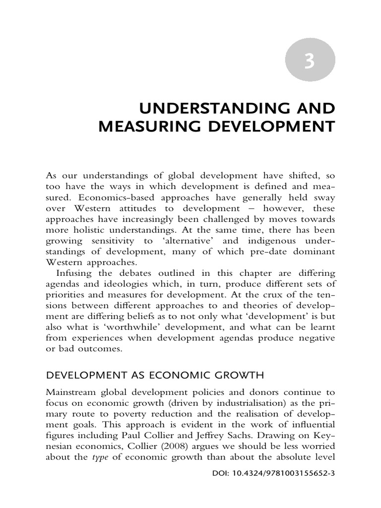 25. Understanding measuring development (Ch. 3) - D. Hammet (reading for the exam) | PDF | Cost ...
