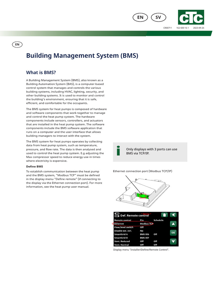 Gebruiksaanwijzing BMS Manual 16260016 | PDF | Building Automation | Computing