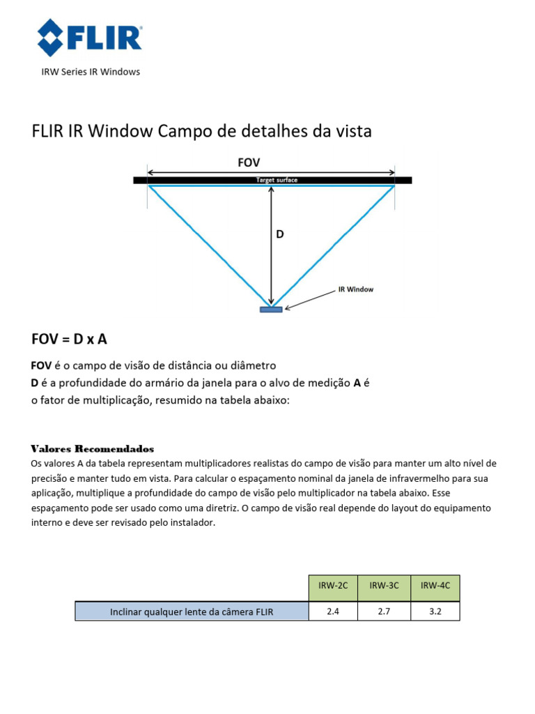 Flir Ir Window 1 Port. Fov | PDF | Tecnologia e Engenharia