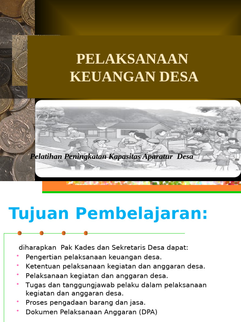 Pelaksanaan Keuangan Desa KBD Pemdes | PDF
