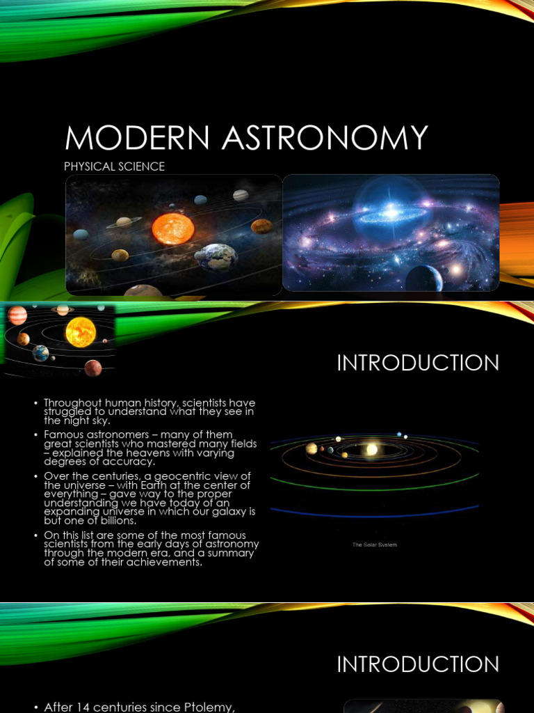 Physical Science Lesson 3 - Modern Astronomy | PDF | Tycho Brahe ...
