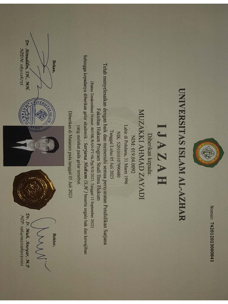 Ijazah Dan Transkip Nilai | PDF