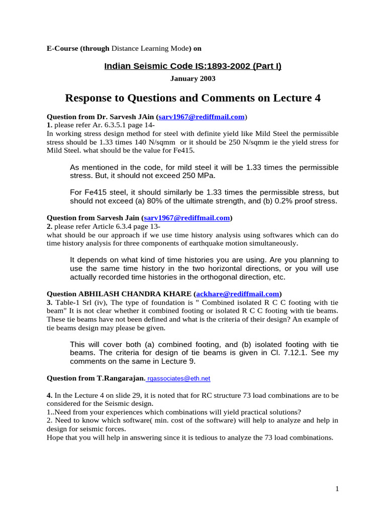 Answers Lecture4 | PDF | Moment Magnitude Scale | Stress (Mechanics)