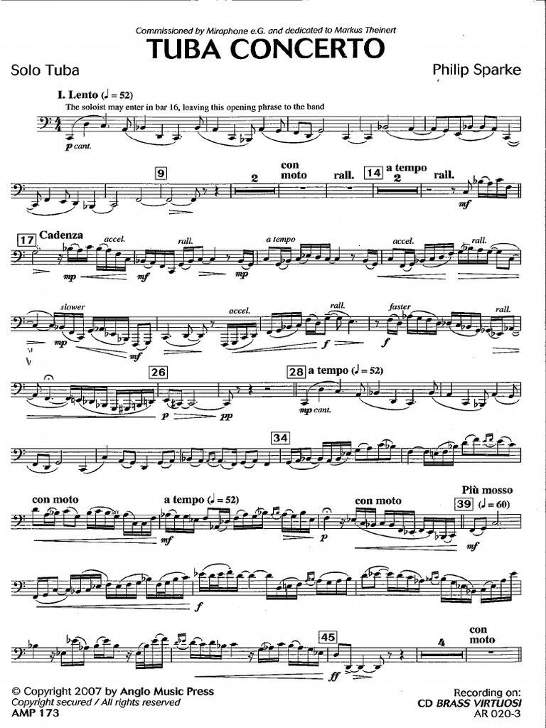 Philip Sparke - Tuba Concerto | PDF