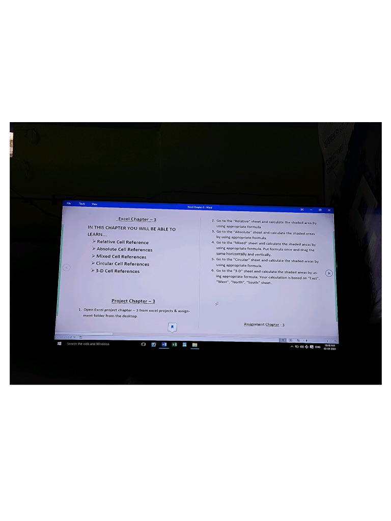 Excel Chapter 3 | PDF