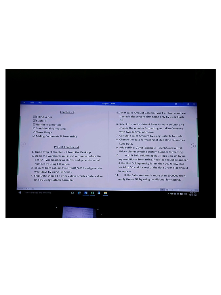 Excel Chapter 4 | PDF