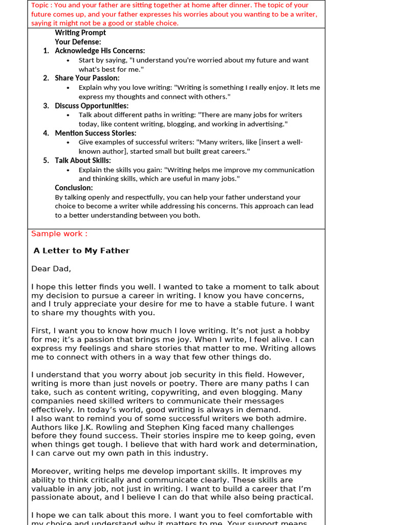 A letter to your father | PDF