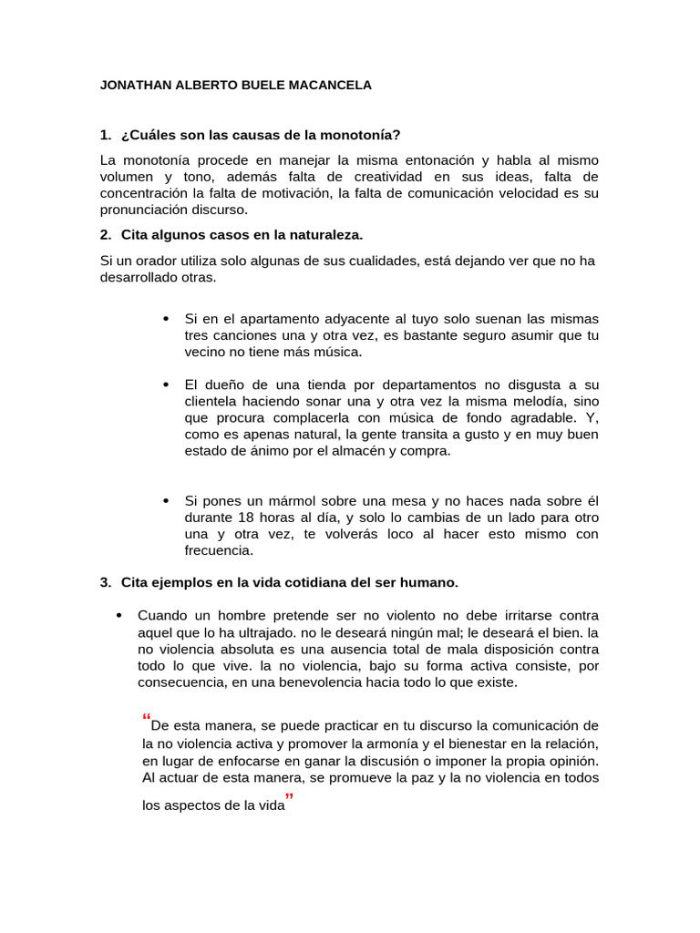 Cuáles Son Las Causas de La Monotonía | PDF