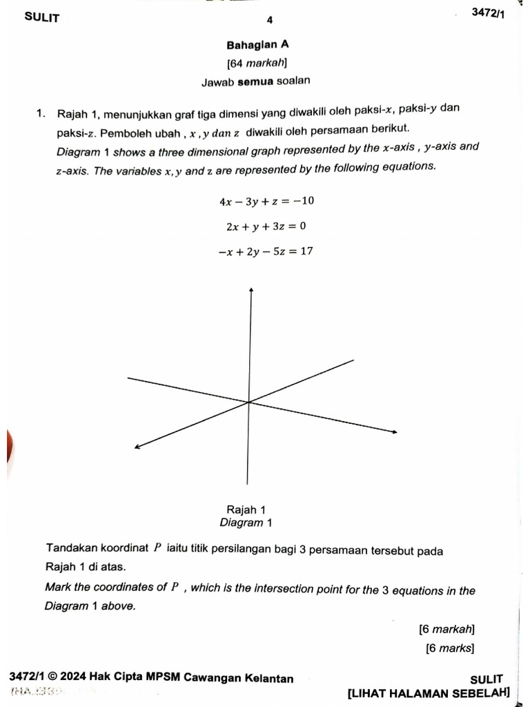 Trial K1 Matematik Tambahan Spm 2024 Kelantan Pdf