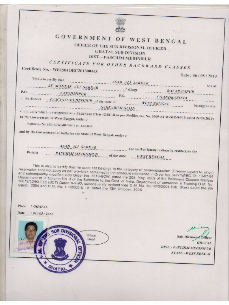 Cast Certificate | PDF