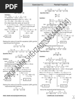 Partial Fractions Worksheet | PDF | Algebra | Mathematics