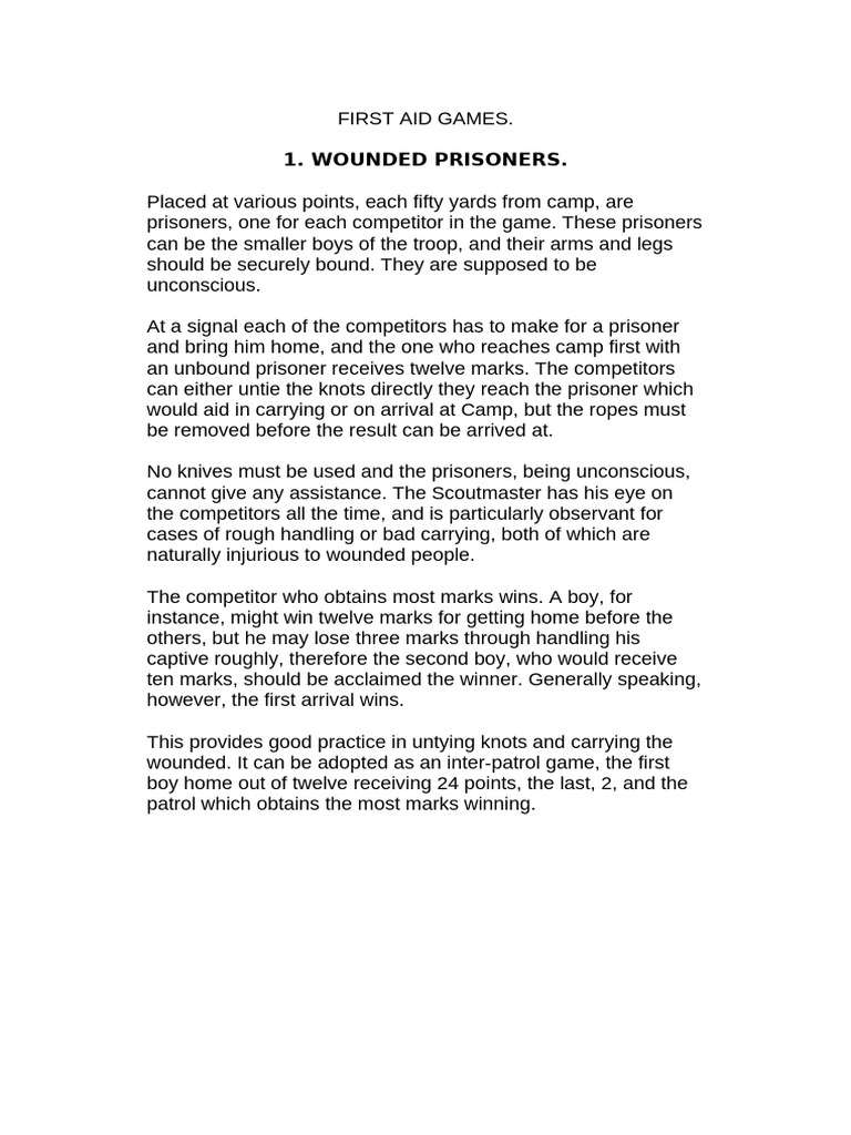 FIRST AID GAMES | PDF