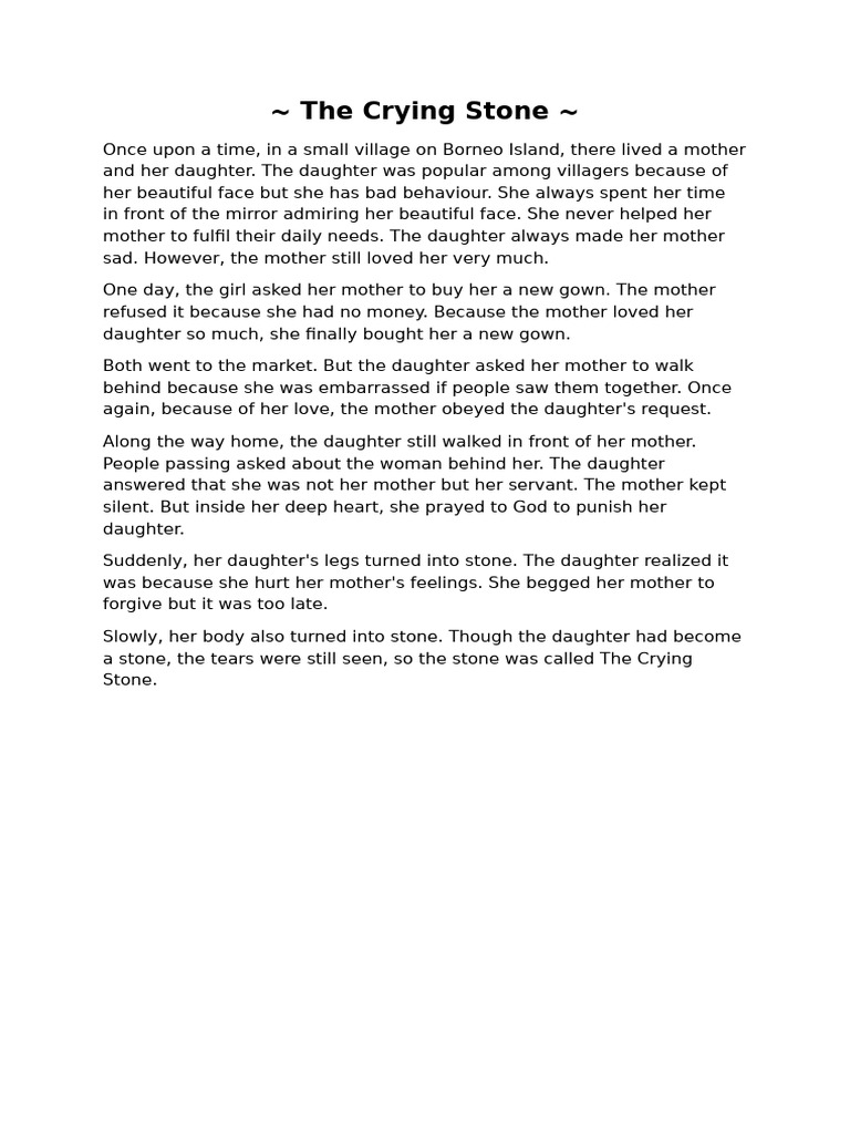 Contoh Teks Storytelling Bahasa Inggris | PDF