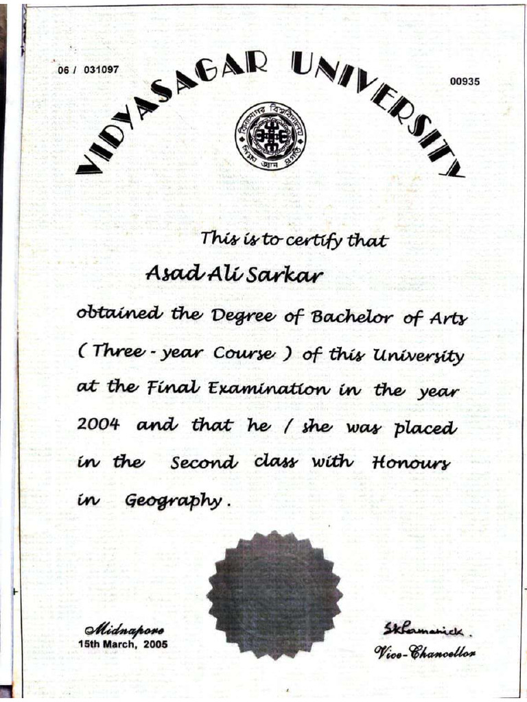 BA Certificate | PDF