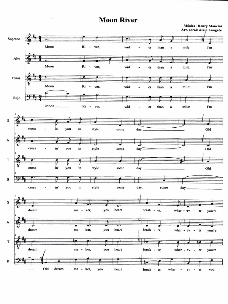 Moon River - Satb | PDF