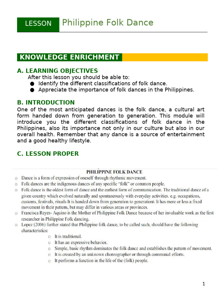 Philippine Folk Dance | PDF | Dances | Folklore