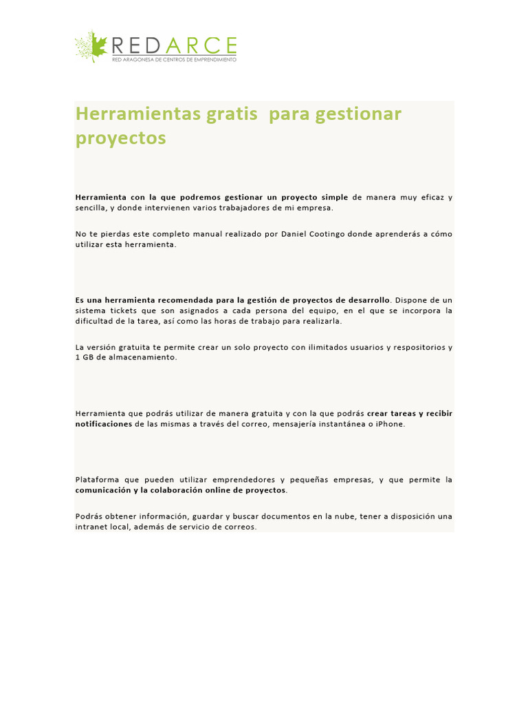 Herramientas Gestionar Proyectos | PDF | Negocios | Arte