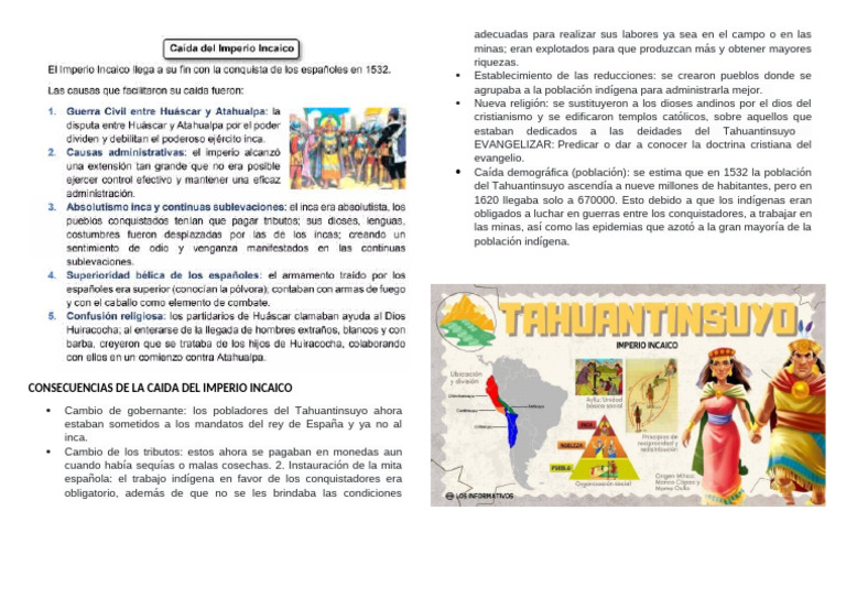 Causas y Consecuencias de La Caida Del Imperio Incaico | PDF | Imperio Inca