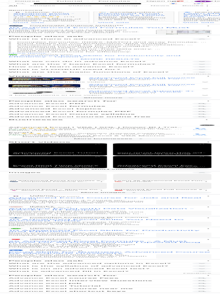 Advanced Excel Formulas Guide | PDF | Microsoft Excel | Spreadsheet