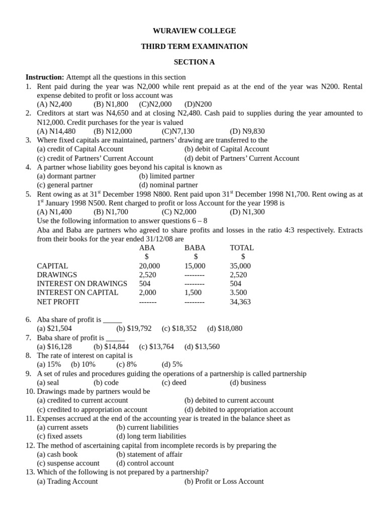 CJPAC EXAM QUESTIONS | PDF | Debits And Credits | Balance Sheet