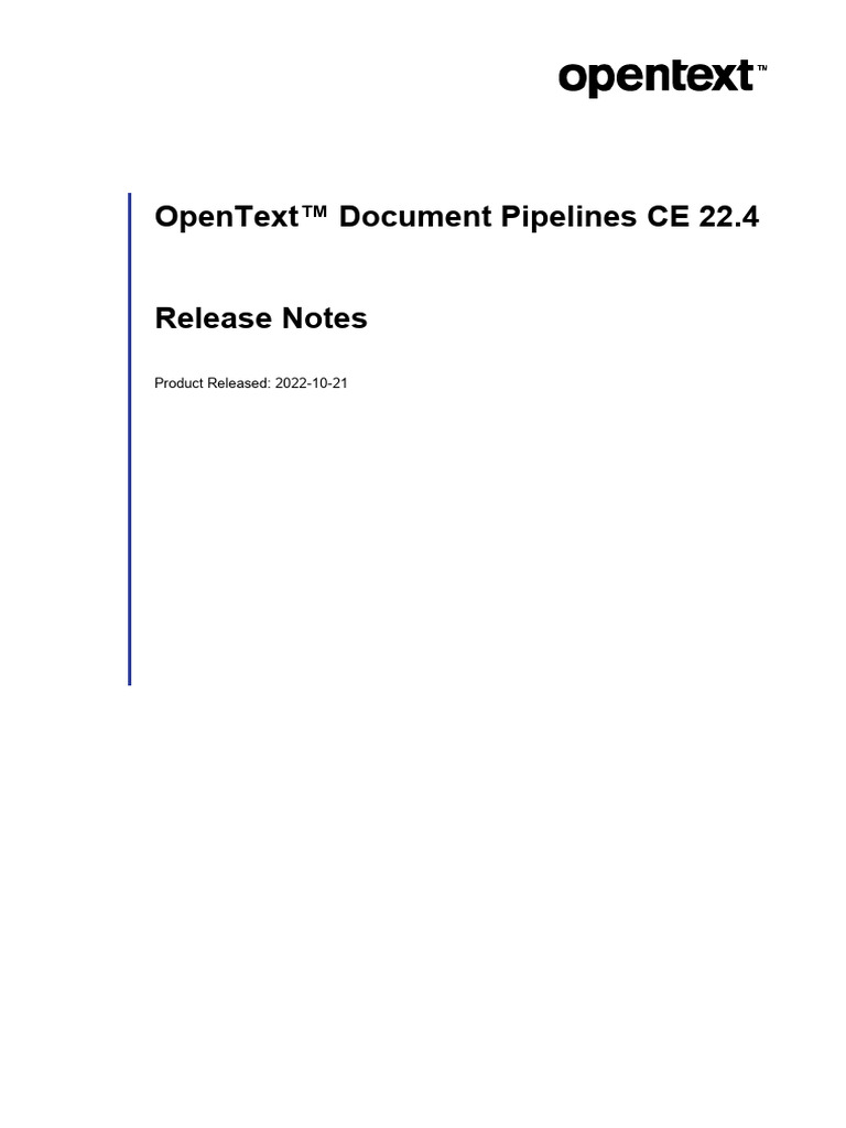 Document Pipelines Release Notes 22.4 | PDF | Computer Architecture ...