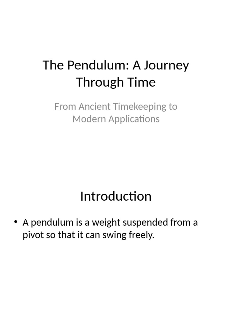 Pendulum Presentation | PDF