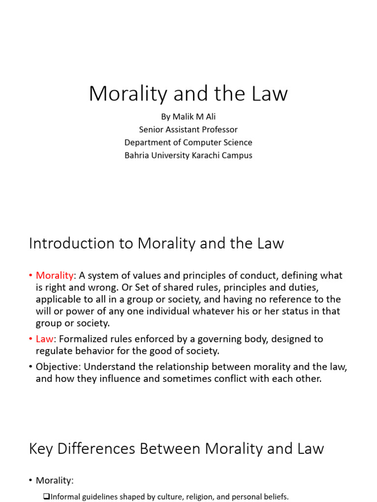 Morality vs. Law: Key Insights and Conflicts | PDF | Edward Snowden ...