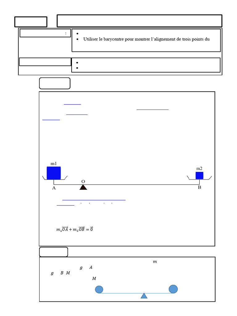 Barycentre : Concepts et Propriétés | PDF | Physique