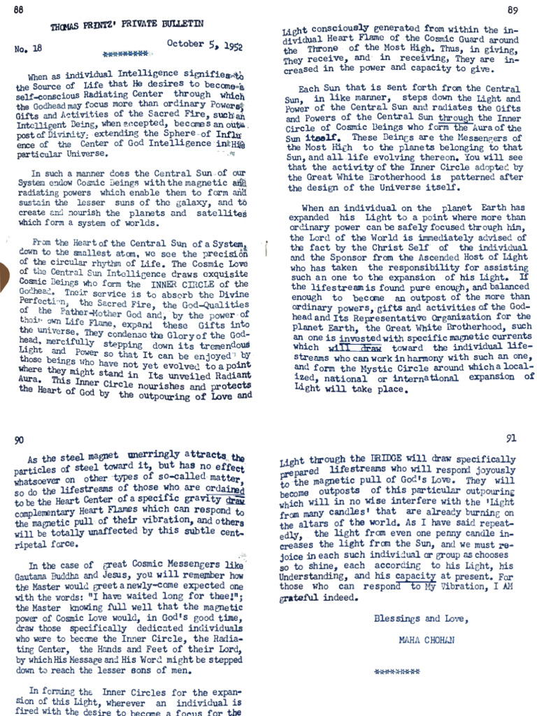 Thomas Printz' Private Bulletin - 1952 - Vol. 01 - 18 | PDF | Outer ...