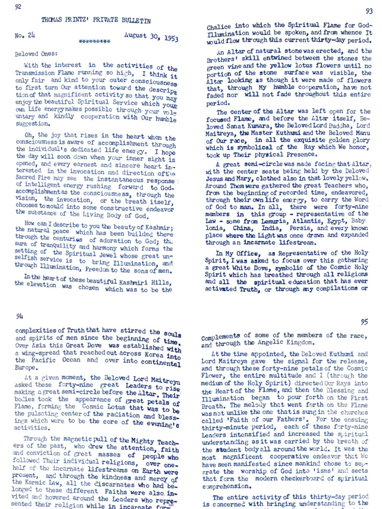 Thomas Printz' Private Bulletin - 1953 - Vol. 02 - 24 | PDF | Religious ...