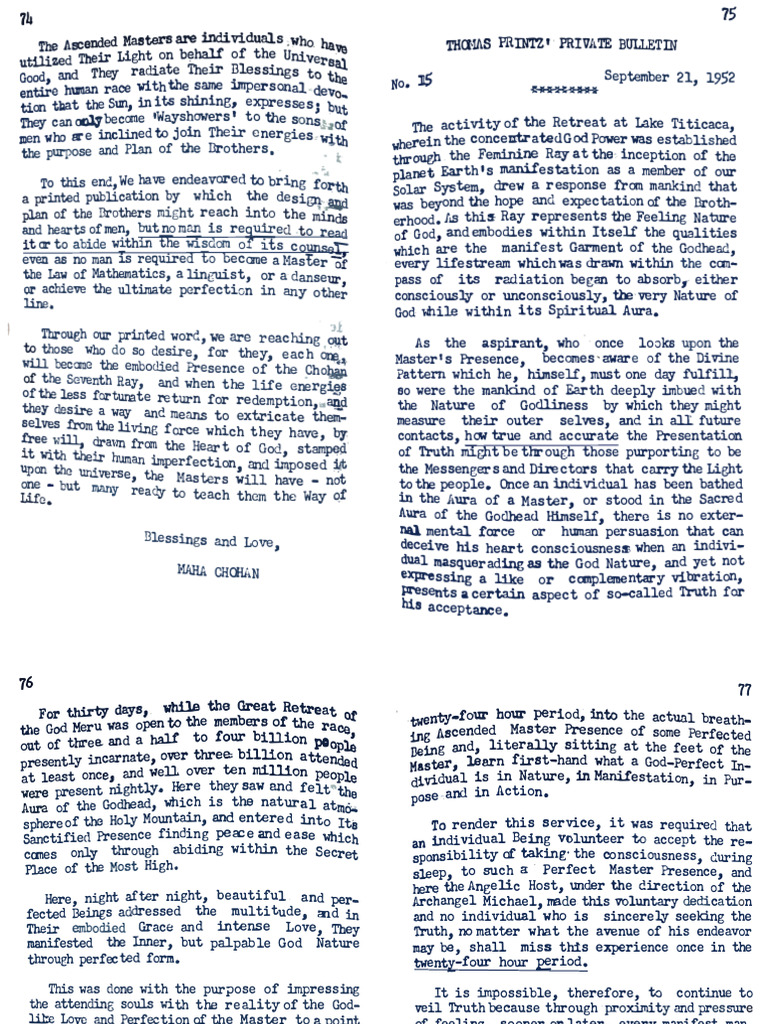 Thomas Printz' Private Bulletin - 1952 - Vol. 01 - 15 | PDF | Religious ...