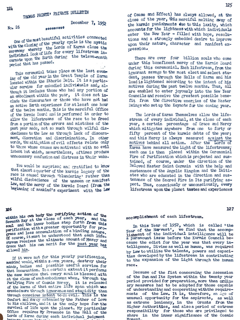 Thomas Printz' Private Bulletin - 1952 - Vol. 01 - 26 | PDF | Religious ...