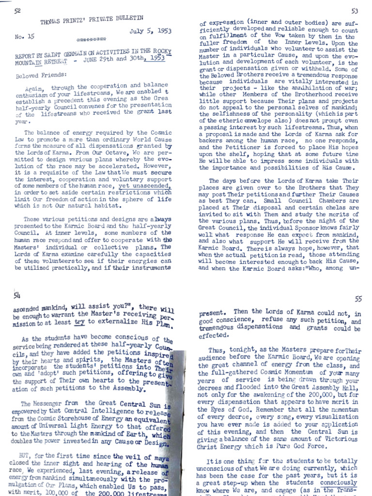 Thomas Printz' Private Bulletin - 1953 - Vol. 02 - 15 | PDF ...