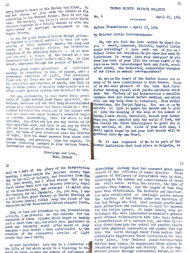 Thomas Printz' Private Bulletin - 1954 - Vol. 03 - 04 | PDF | Religious ...