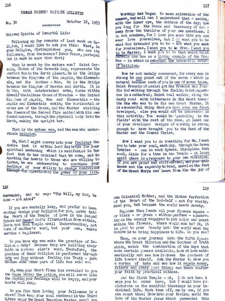 Thomas Printz' Private Bulletin - 1953 - Vol. 02 - 30 | PDF | Religious ...