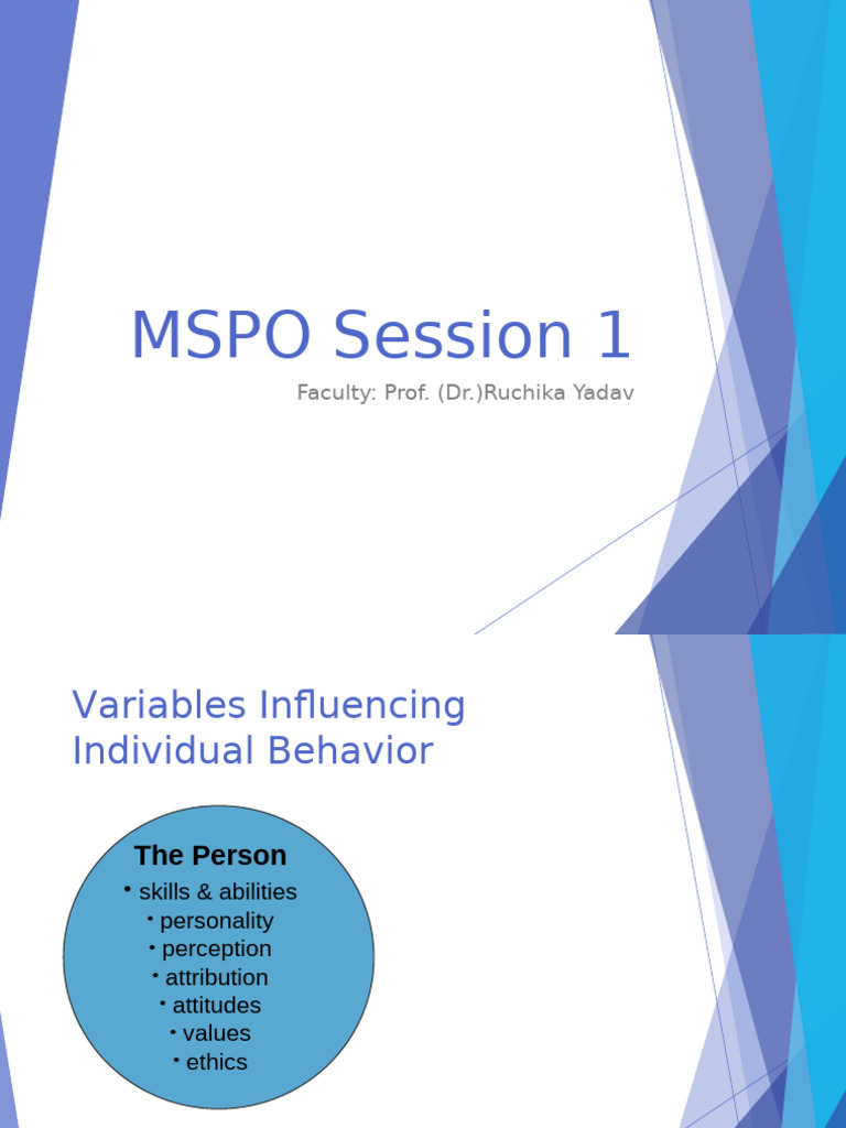 Session I_MSPO | PDF | Attitude (Psychology) | Behavior