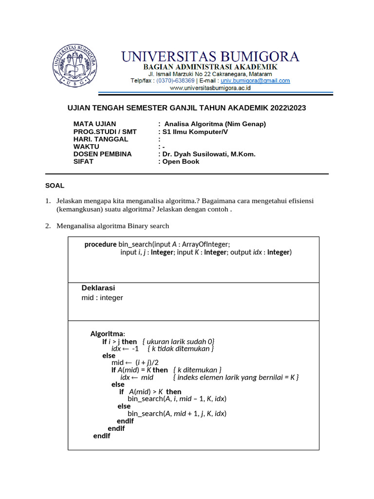 Desain &analisa Algoritma - Soal Nim Genap 2022 | PDF | Metode & Bahan ...